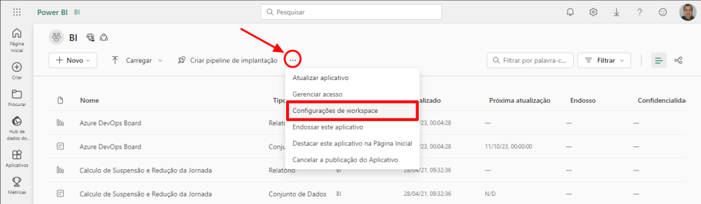 Ajuda - Requisitos para Importar Relatórios - Power Embedded